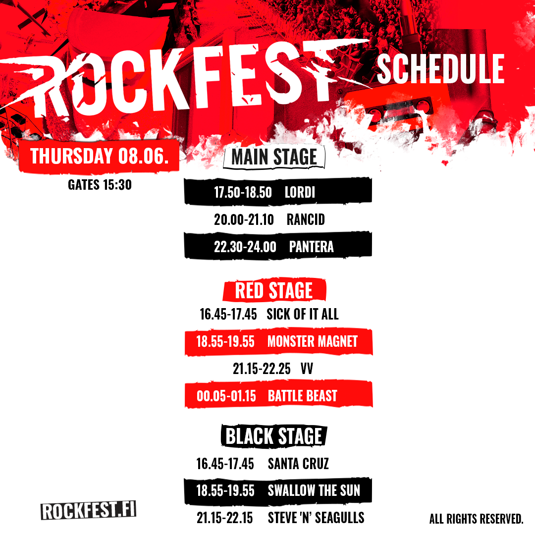 RockFest 2023 - Horario / Running Order