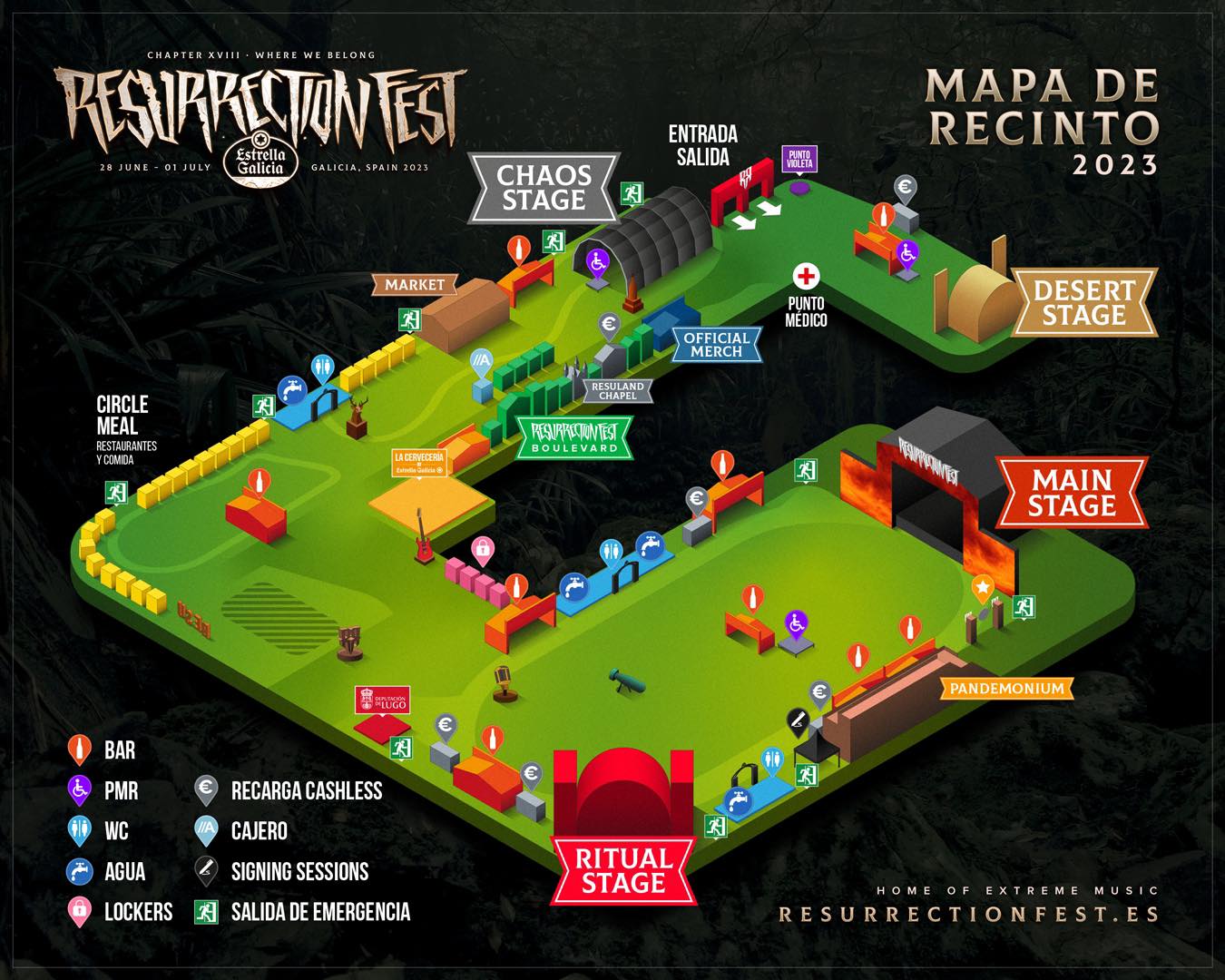 Resurrection Fest 2023 - Mapa