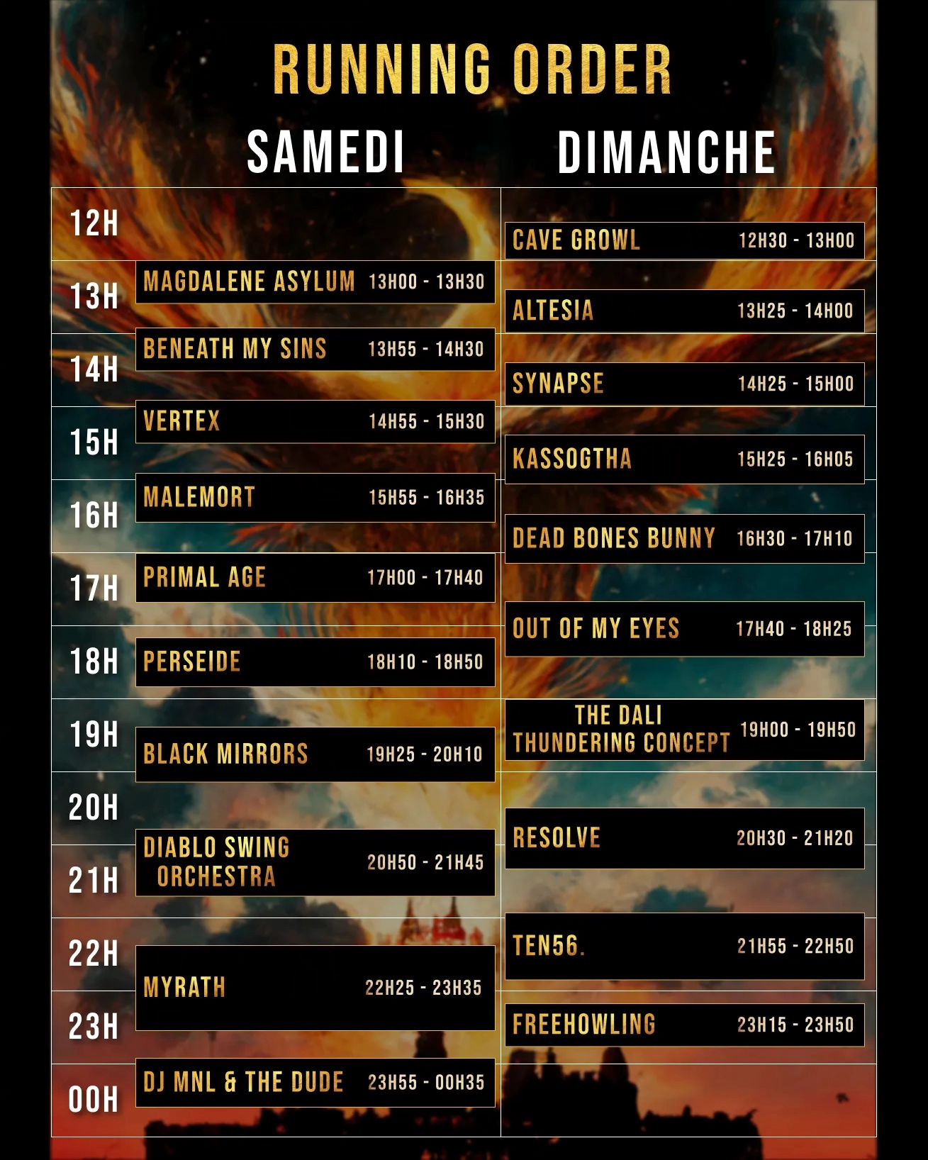 Kave Fest 2023 - Running Order | Concerts-Metal