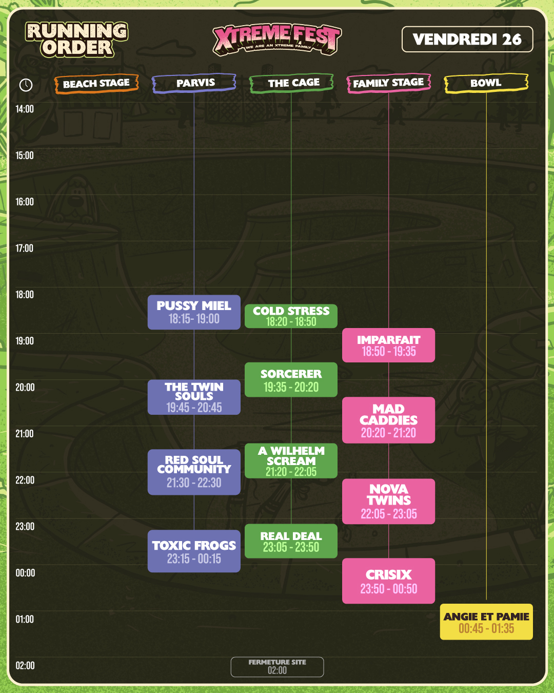 Xtreme Fest 2024 - Horario / Running Order