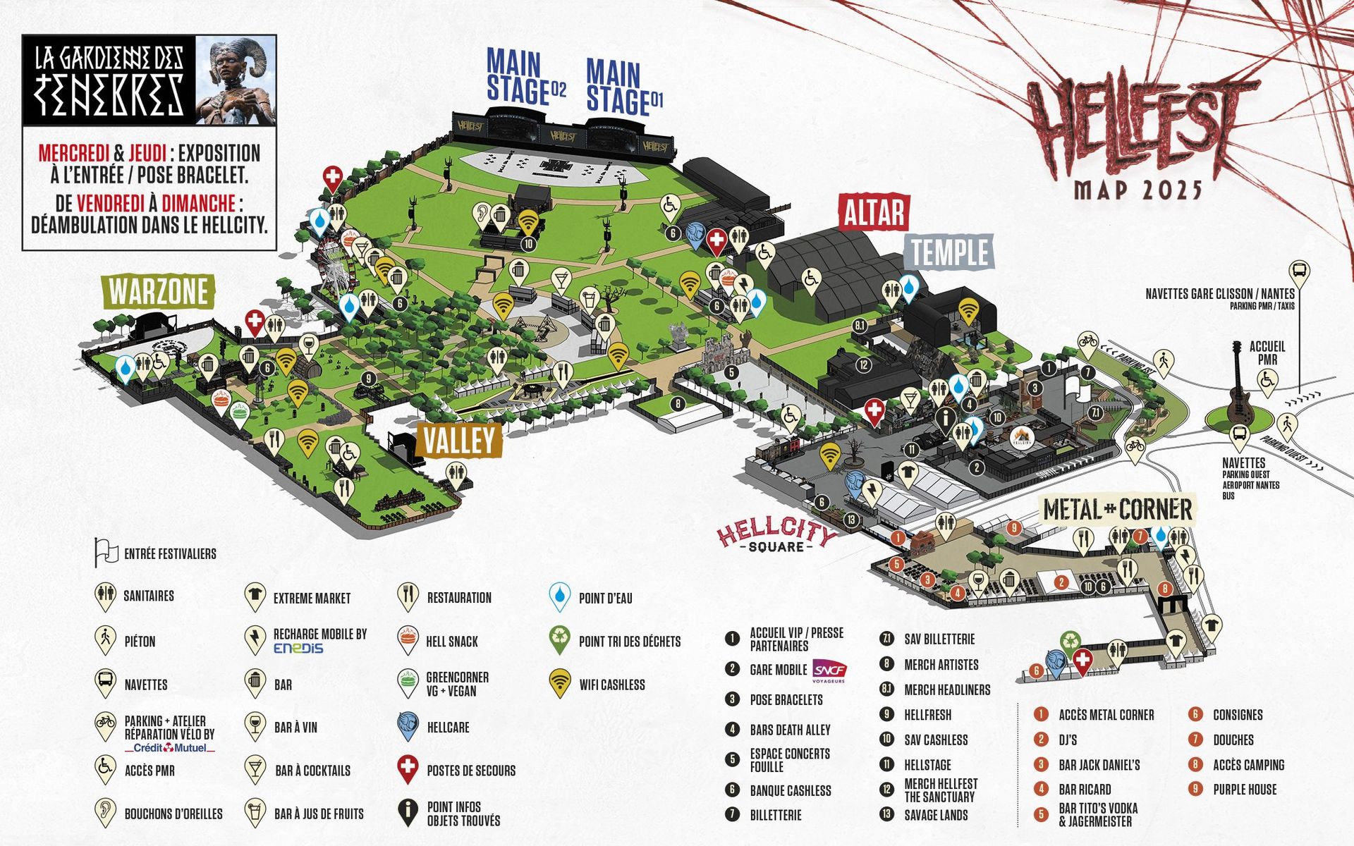 Hellfest 2025 - Mapa