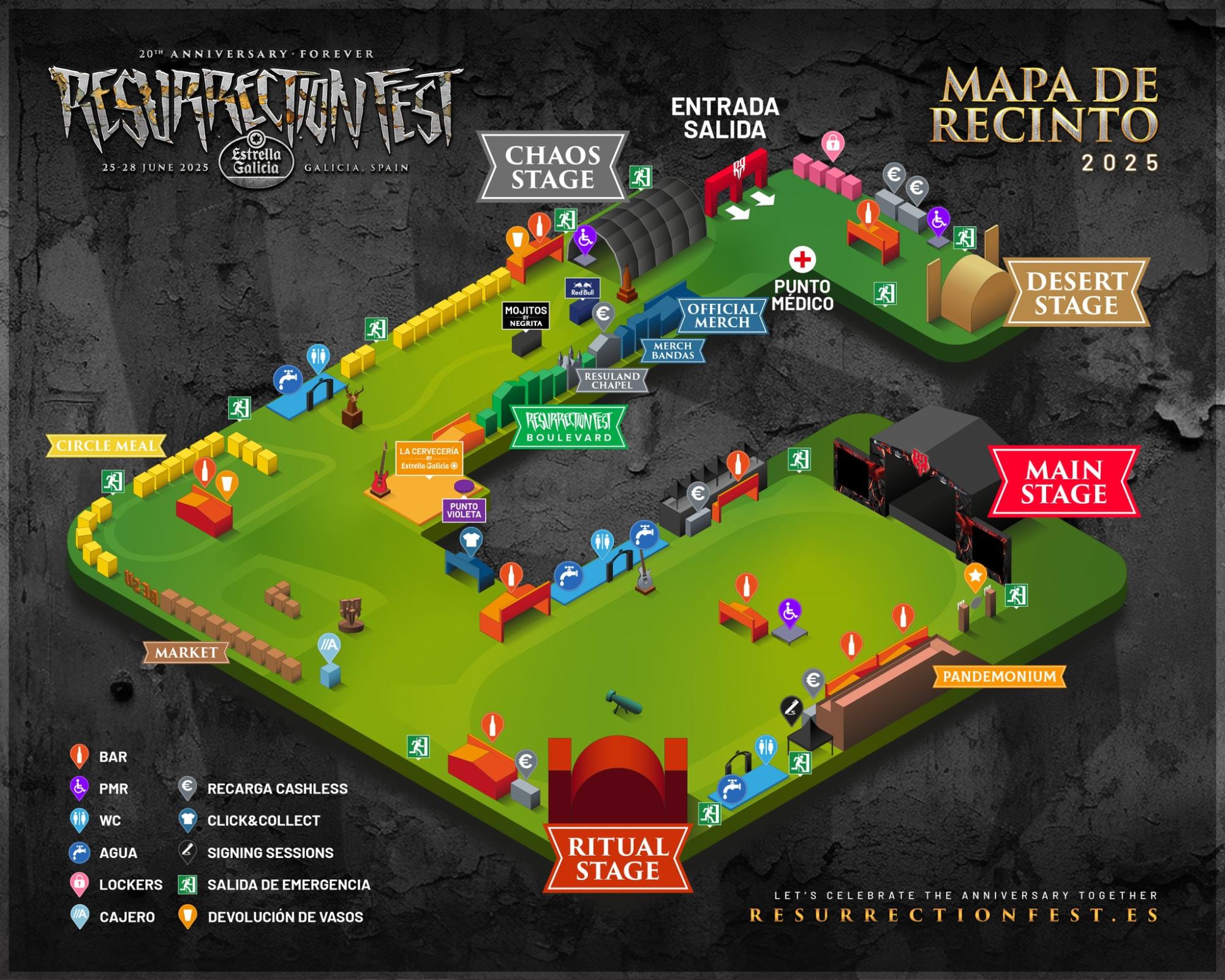 Resurrection Fest 2025 - Mapa