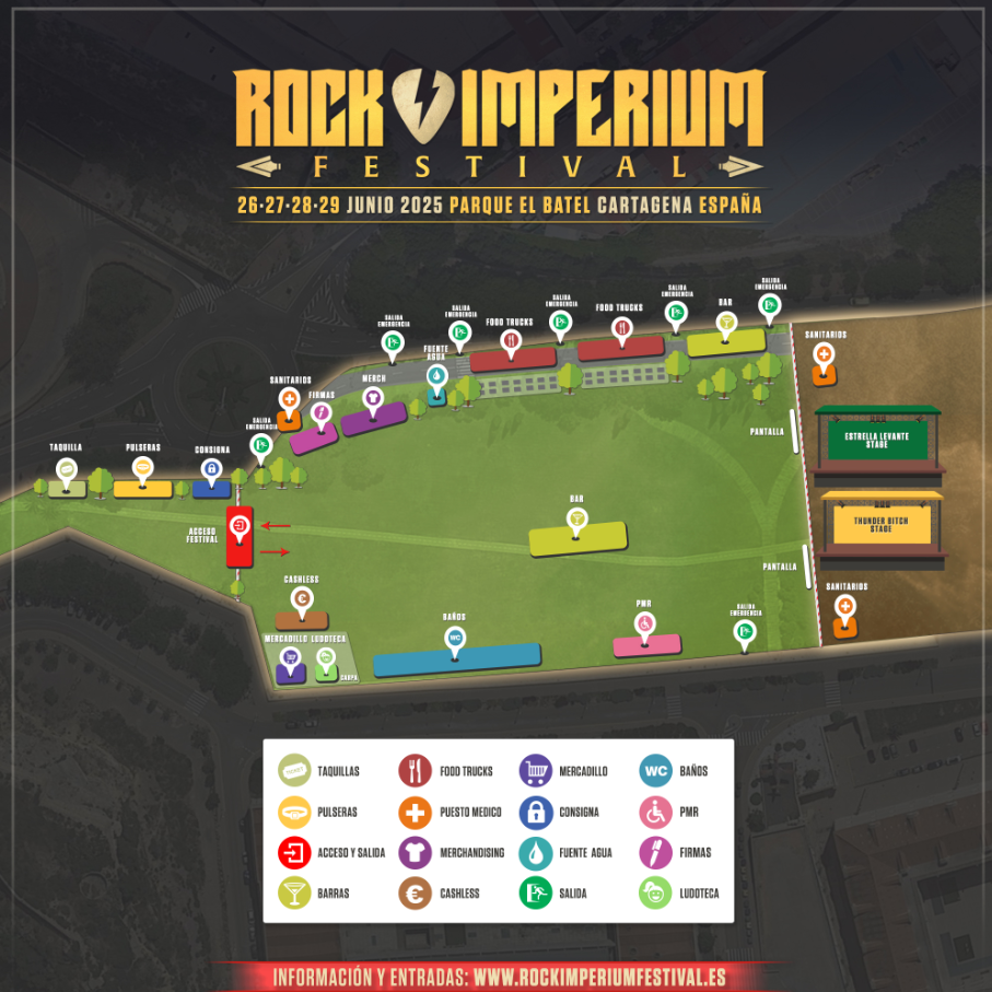 Rock Imperium Festival 2025 - Mapa