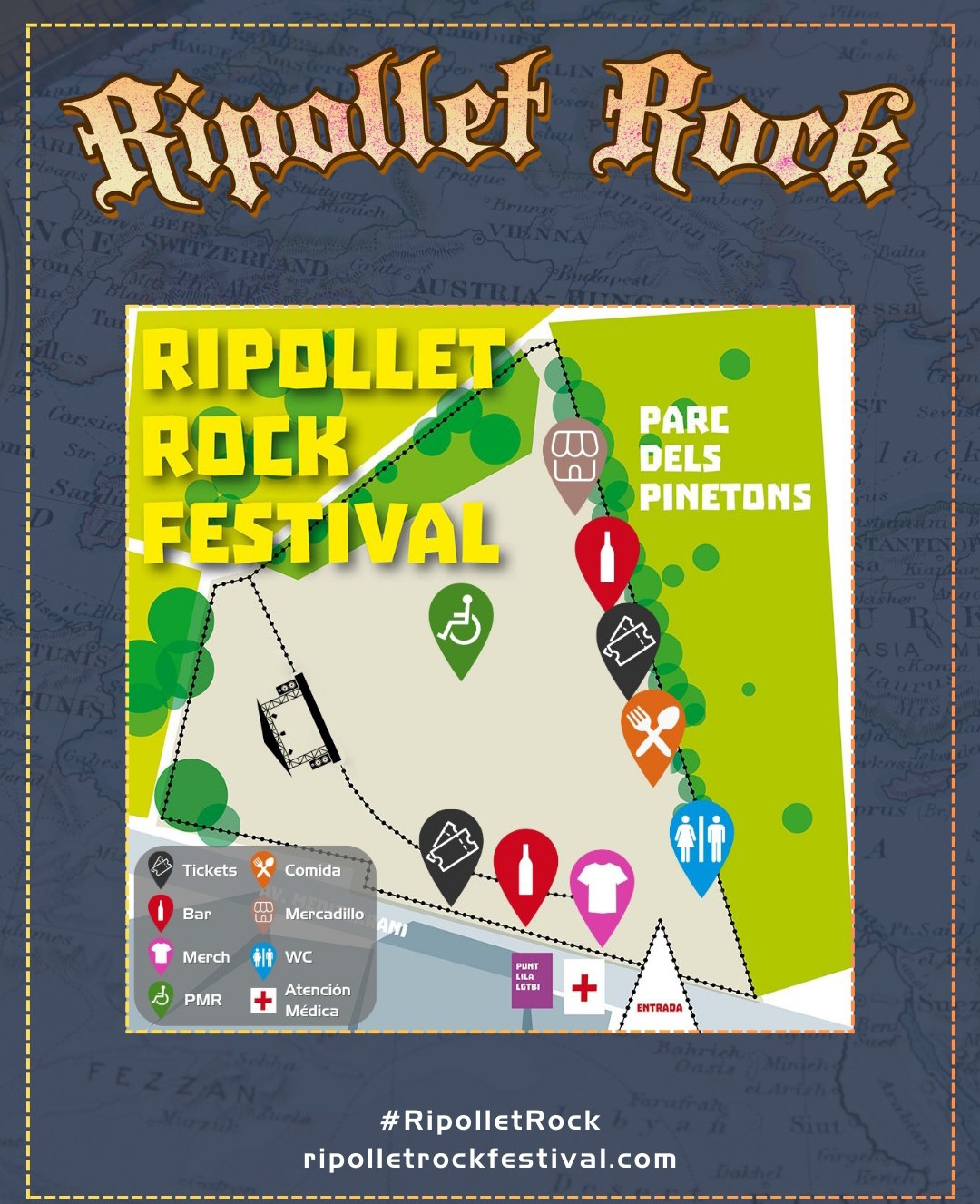 Ripollet Rock Festival 2025 - Mapa