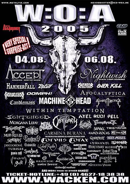 Wacken Open Air 2005 - 04/08/2005 (3 Días) - Wacken - Alemania