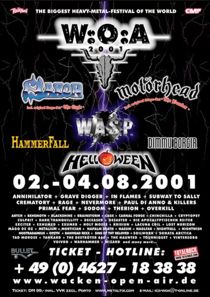 Wacken Open Air 2001 - 02/08/2001 (3 Días) - Wacken - Alemania