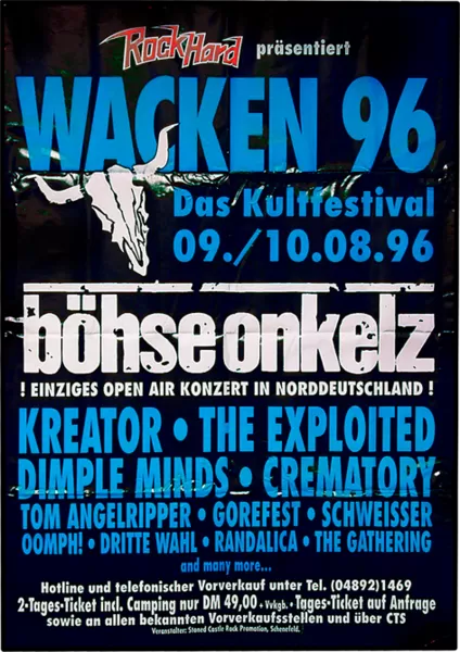 Wacken Open Air 1996 - 09/08/1996 (2 Días) - Wacken - Alemania