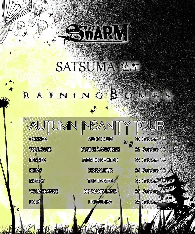 Raining Bombs / Swarm / Satsuma - 25/10/2018 - Nancy - The Riveter ...