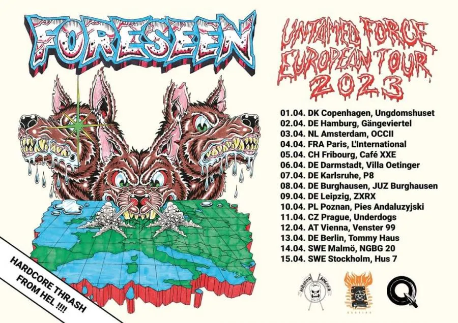 Concierto Foreseen - 01/04/2023 - Copenhagen - Ungdomshuset - Dinamarca