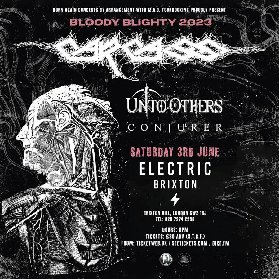 Concierto Carcass - 03/06/2023 - London - Electric Brixton - Reino Unido