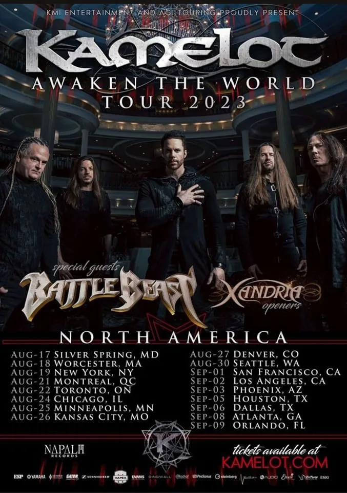 Concierto Kamelot - 19/08/2023 - New York - Webster Hall - Estados Unidos