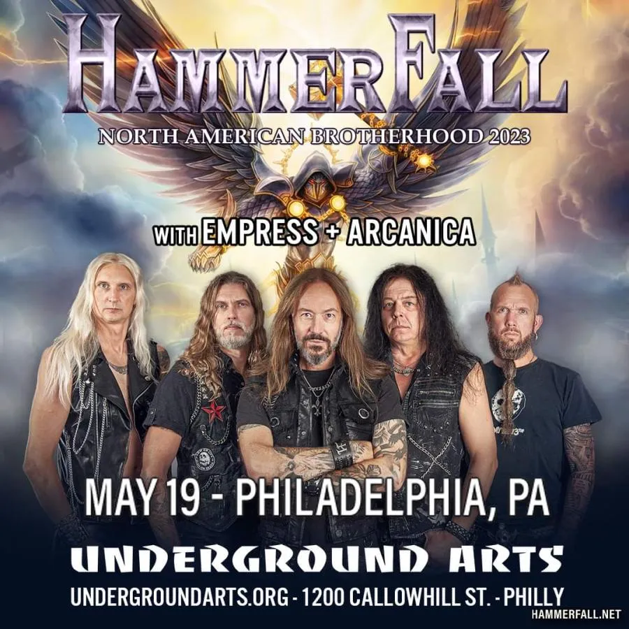 Concierto Hammerfall - 19/05/2023 - Philadelphia - Underground Arts - Estados Unidos