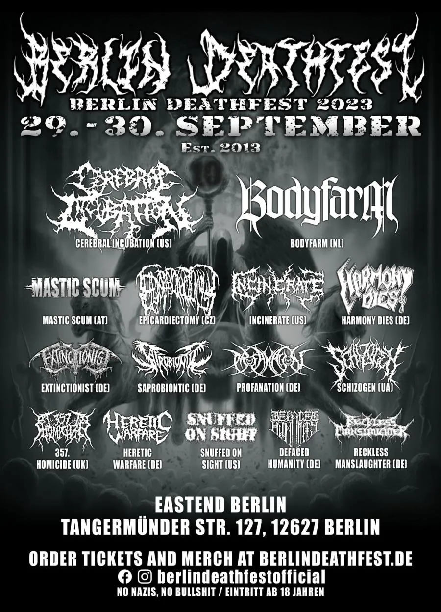 Berlin Deathfest 2023 - 29/09/2023 (2 días) - Berlin - Alemania