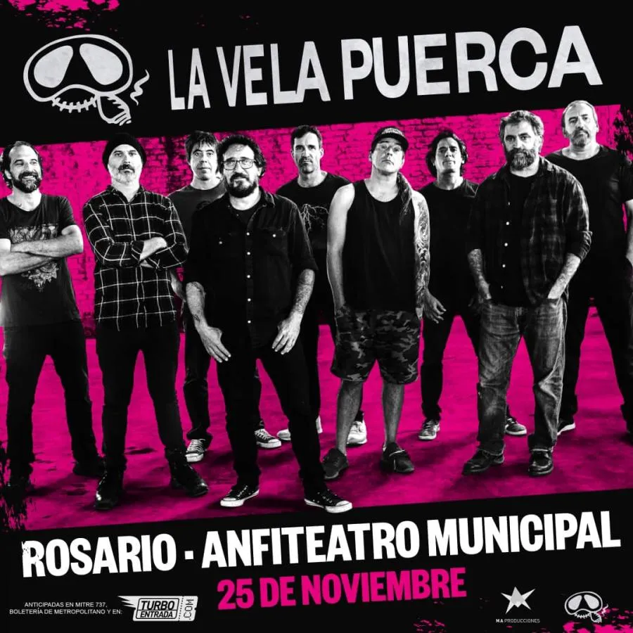 Concierto La Vela Puerca - 25/11/2023 - Rosario - Anfiteatro Municipal ...