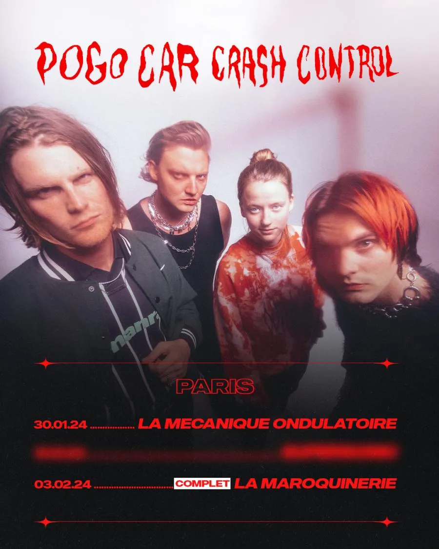 Concierto Pogo Car Crash Control - 30/01/2024 - Paris - La Mécanique ...