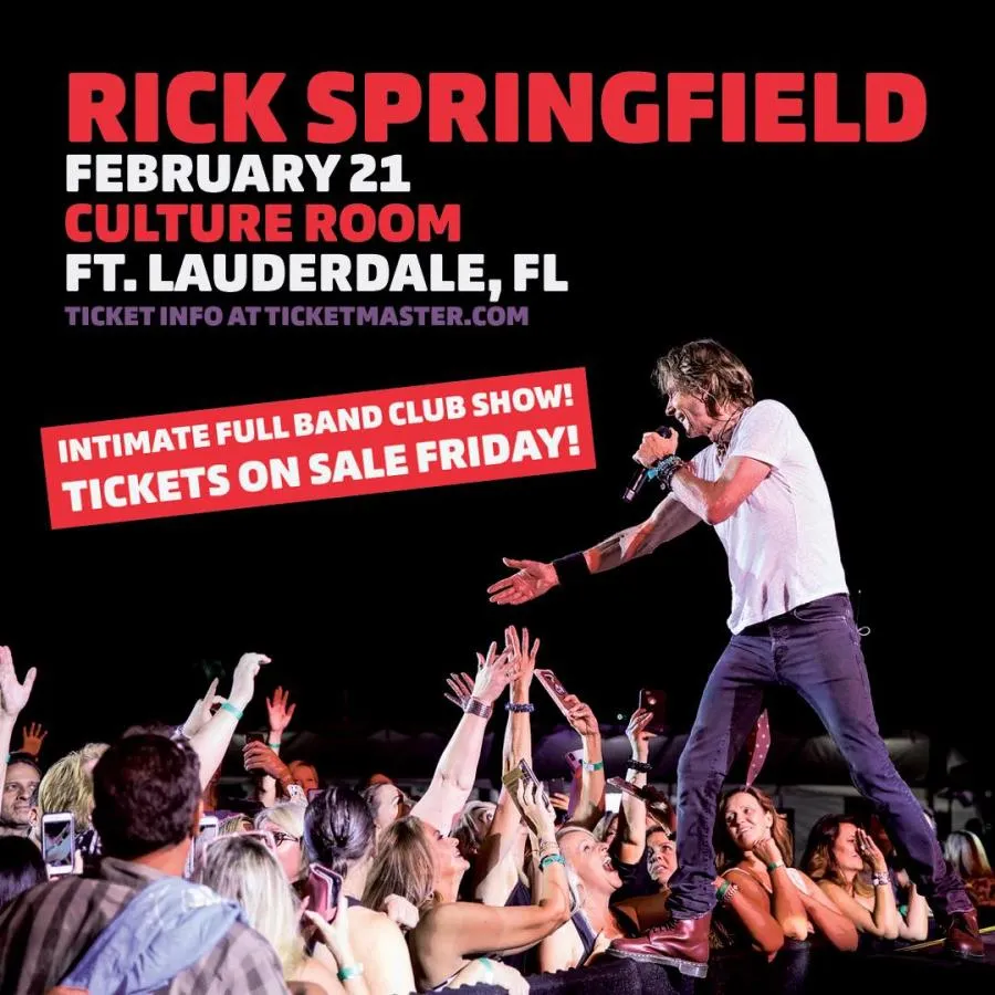 Concierto Rick Springfield - 21/02/2024 - Fort Lauderdale - Culture ...
