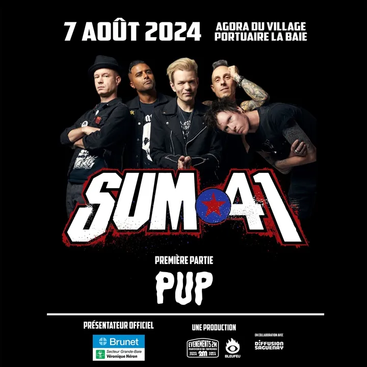 Concierto Sum 41 - 07/08/2024 - Saguenay - La Baie’s Harbor Village ...