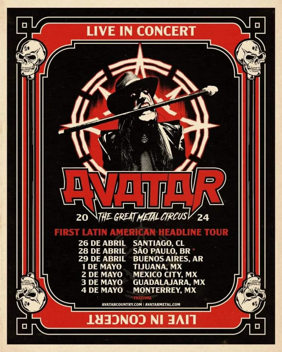 Concierto Avatar - 26/04/2024 - Santiago - TBD - Chile