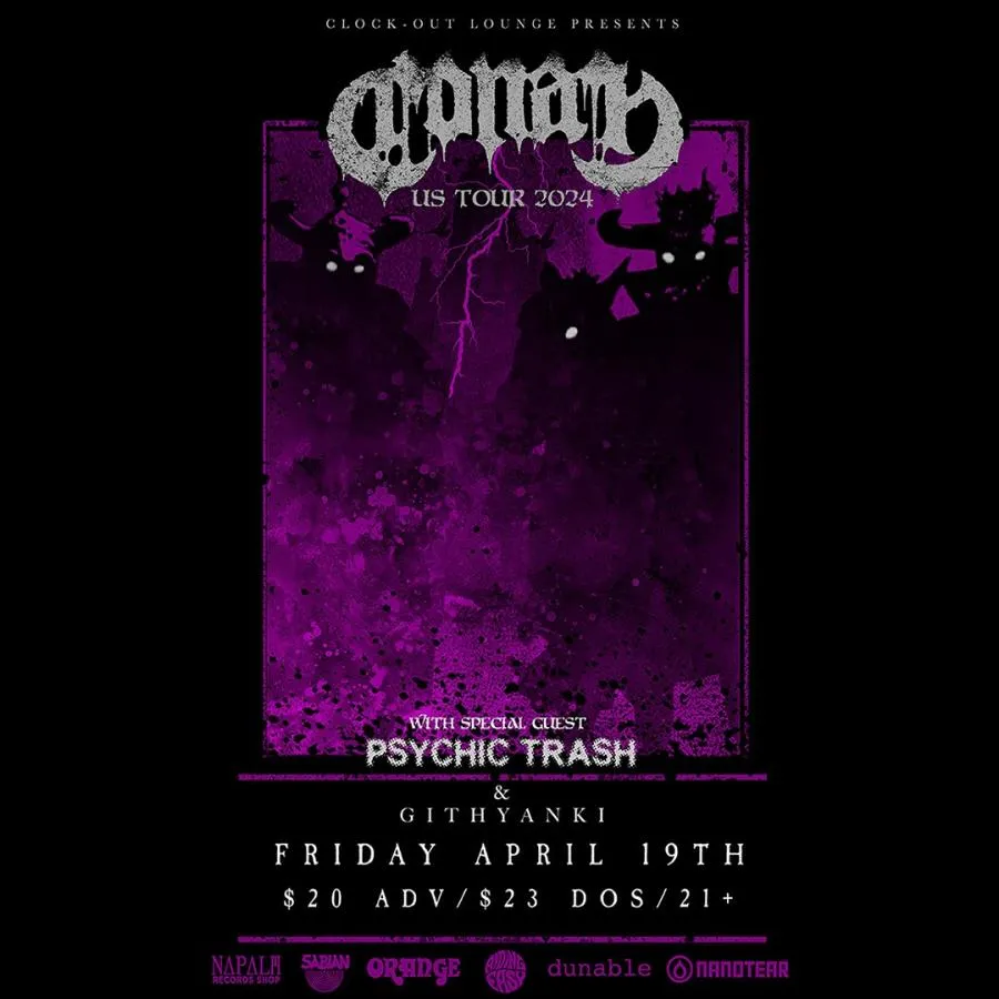 Conan - US Tour 2024 - 19/04/2024 - Seattle - Clock-Out Lounge ...