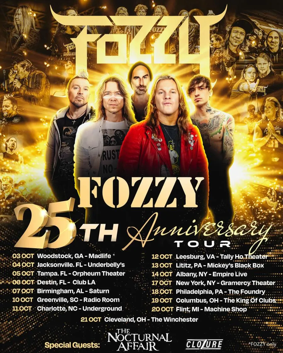 Concierto Fozzy - 12/10/2024 - Leesburg - Tally Ho Theater - Estados Unidos