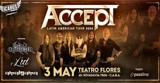 Concierto Accept - 03/05/2024 - Buenos Aires - Teatro Flores - Argentina