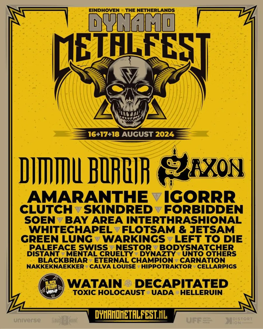 Dynamo Metal Fest 2024 - 16/08/2024 (3 Días) - Eindhoven ...