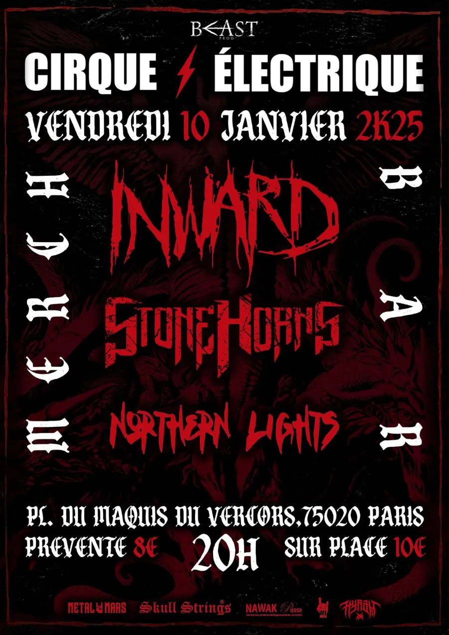 Inward + Stone Horns + Northern Lights - 10/01/2025 - Paris - Le Cirque ...
