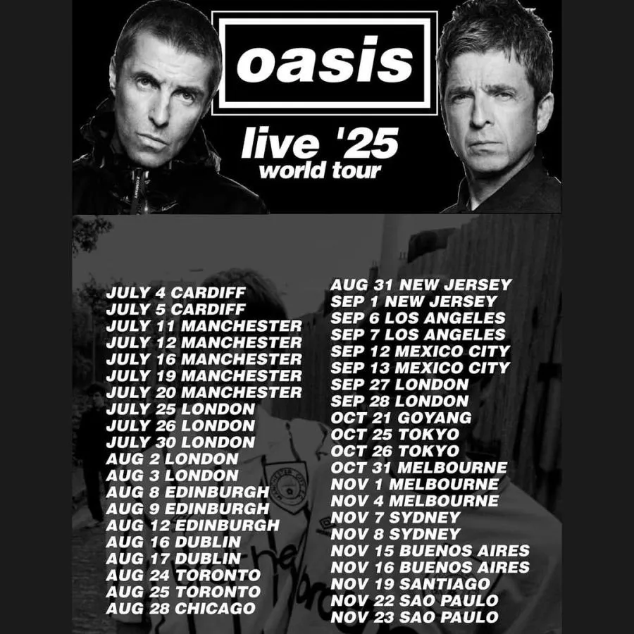 Oasis tour | Arsecultur.com