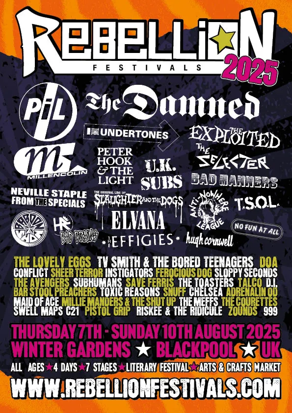 Rebellion Festival 2025 - 07/08/2025 (4 Días) - Blackpool - Winter ...