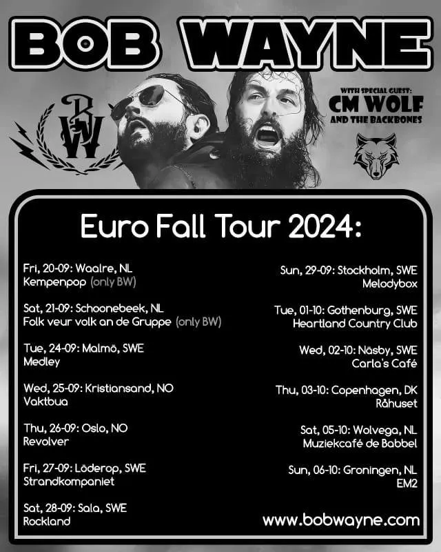 Concierto Bob Wayne - 06/10/2024 - Groningen - EM2 - Países Bajos