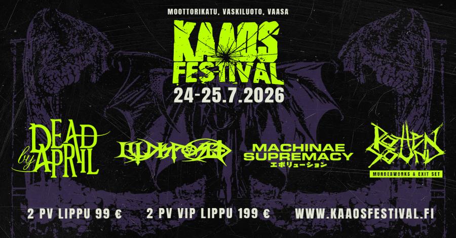 Kaaos Festival 2026 - 24/07/2026 (2 Días) - Vaasa - Finlandia