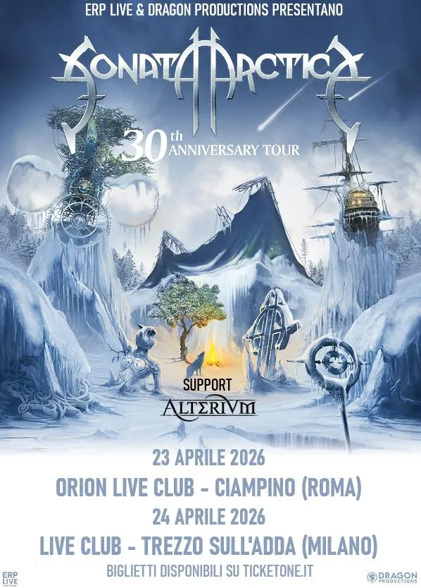 Concierto Sonata Arctica - 23/04/2026 - Roma (Ciampino) - Orion - Italia